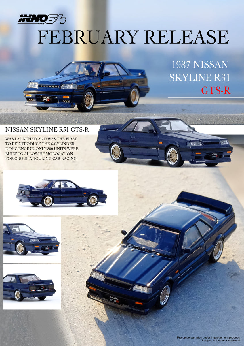 Nissan Skyline GTS-R (R31) (Dark Blue) - INNO64 - 1:64 – Modelcars Passion