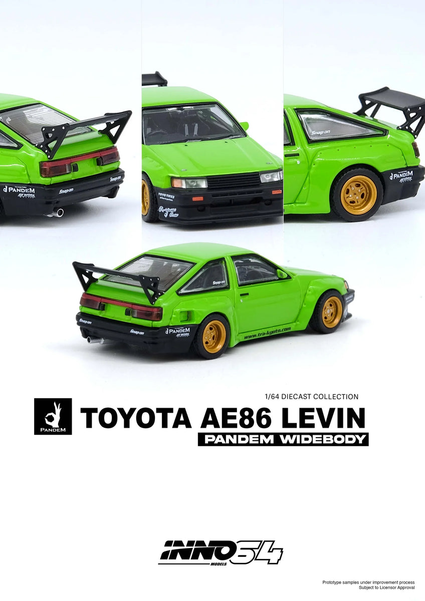 Toyota Corolla AE86 Levin "Pandem Rocket Bunny" (Green) - INNO64 - 1:6 ...