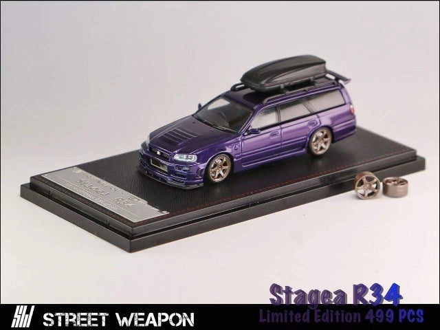 Nissan Stagea R34 (Midnight Purple) - Street Warrior - 1:64 – Modelcars ...