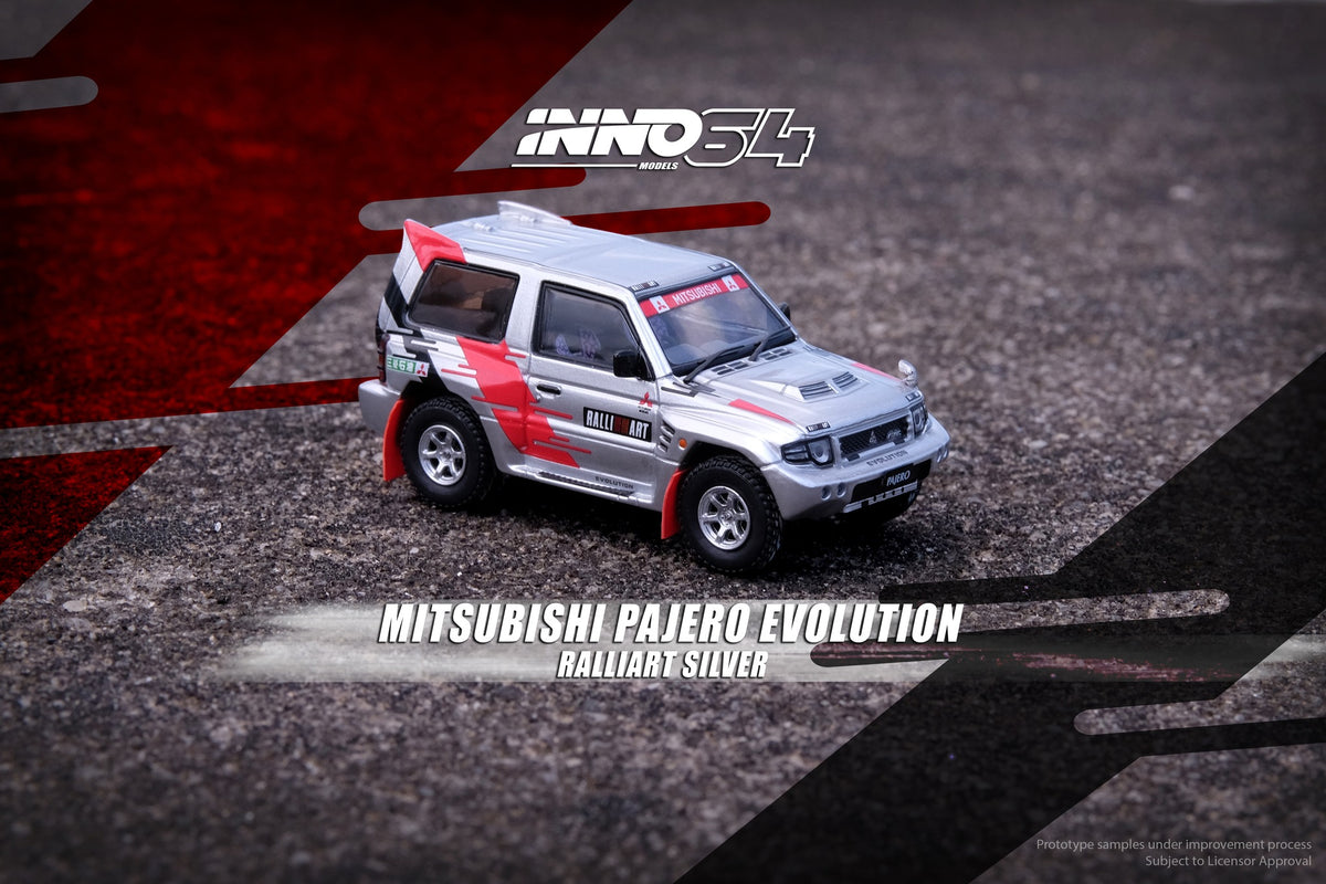 Mitsubishi Pajero Evolution "Ralliart" (Silver) - INNO64 - 1:64 ...