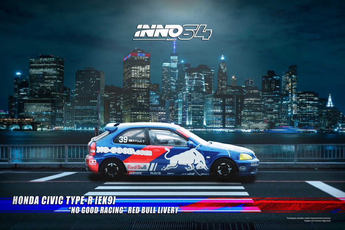 Honda Civic Type R (EK9) "No Good Racing" Red Bull Livery - INNO64 - 1 ...