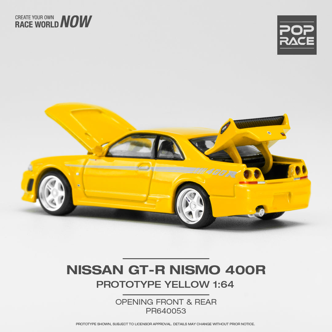 Nissan Skyline GT-R (R33) Nismo 400R (Yellow) - Pop Race - 1:64 ...