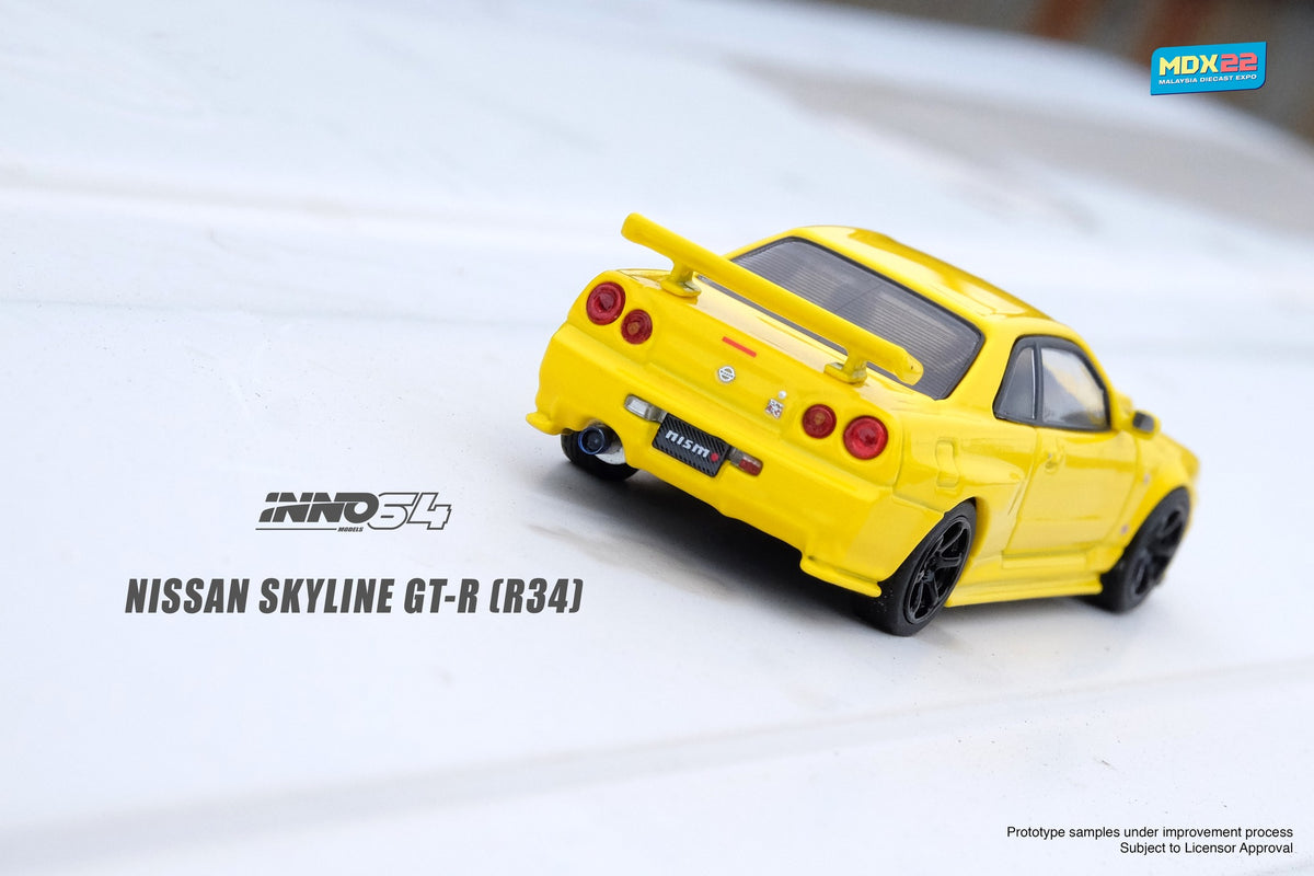 Nissan Skyline GT-R (R34) Nismo R-Tune (Lighting Yellow) - INNO64 - 1 ...